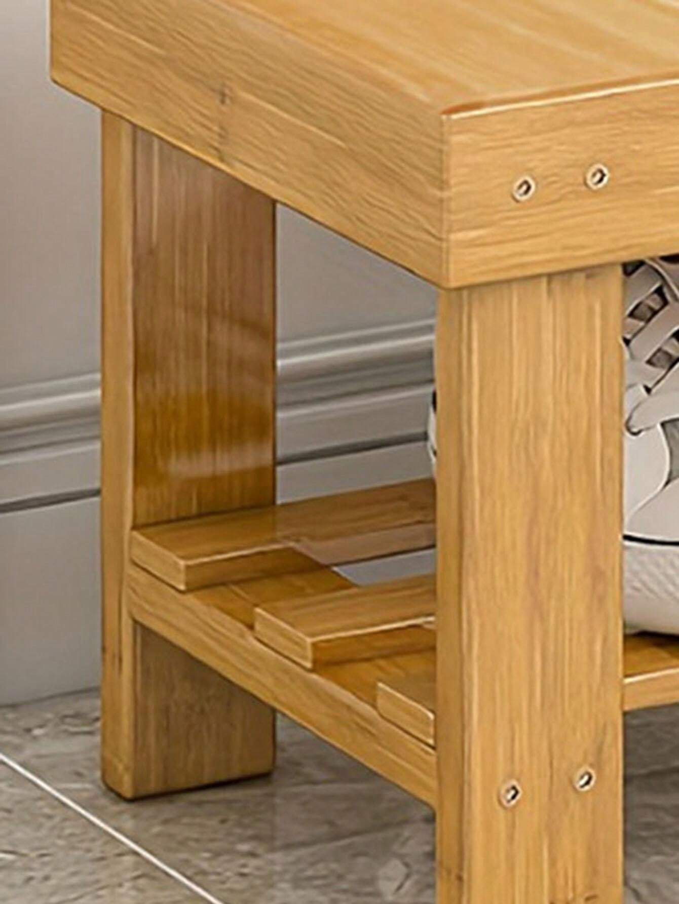 Solid Wood Shoe Changing Stool, Home Entrance Shoe Cabinet Bench Can ...