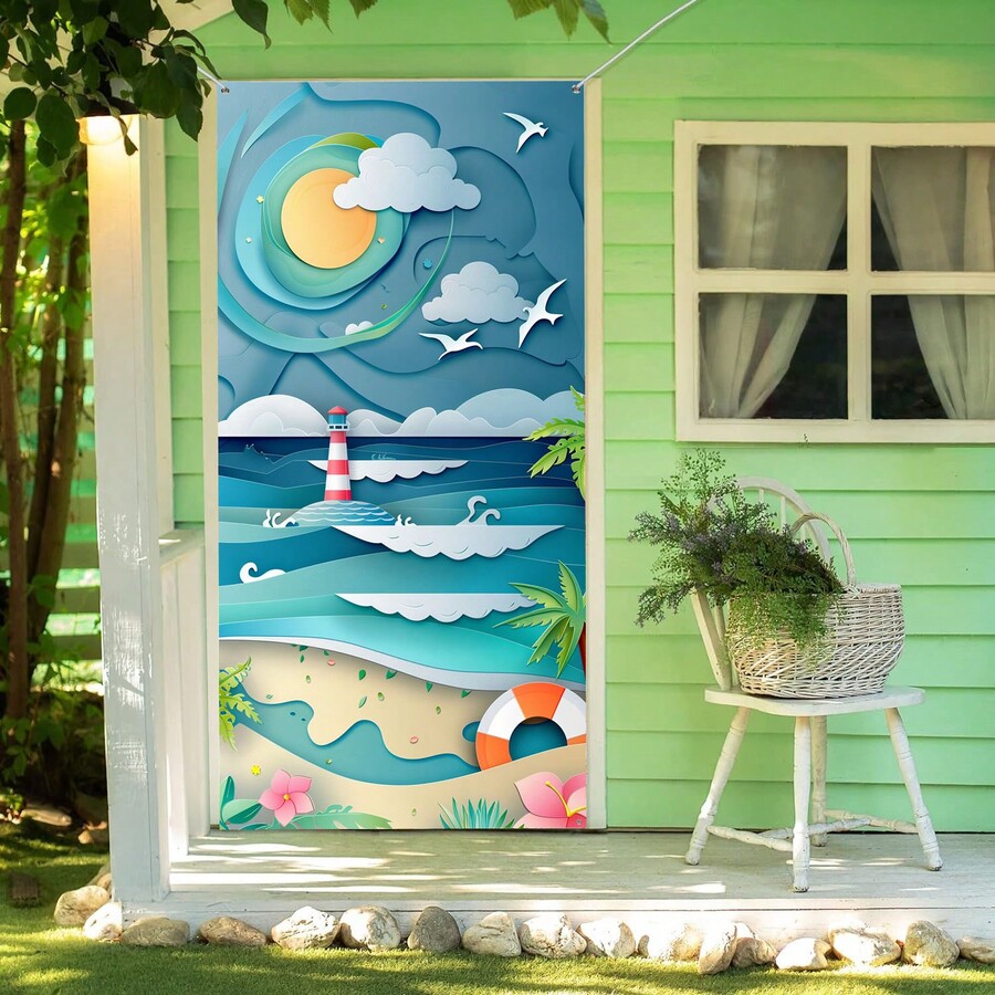 70x35 Inch Summer Door Cover Banner Summer Banners For Door Hawaiian ...