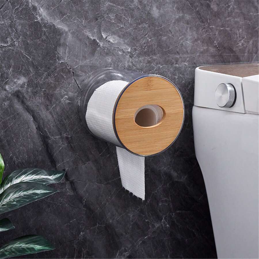 Bamboo & Wood Tissue Box With Side Extraction & Transparent Panel For ...