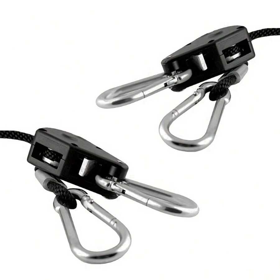 Heavy Duty Ratchet Hangers, Adjustable Rope Hangers, Grow Light Rope Hangers For Camping Grow ...