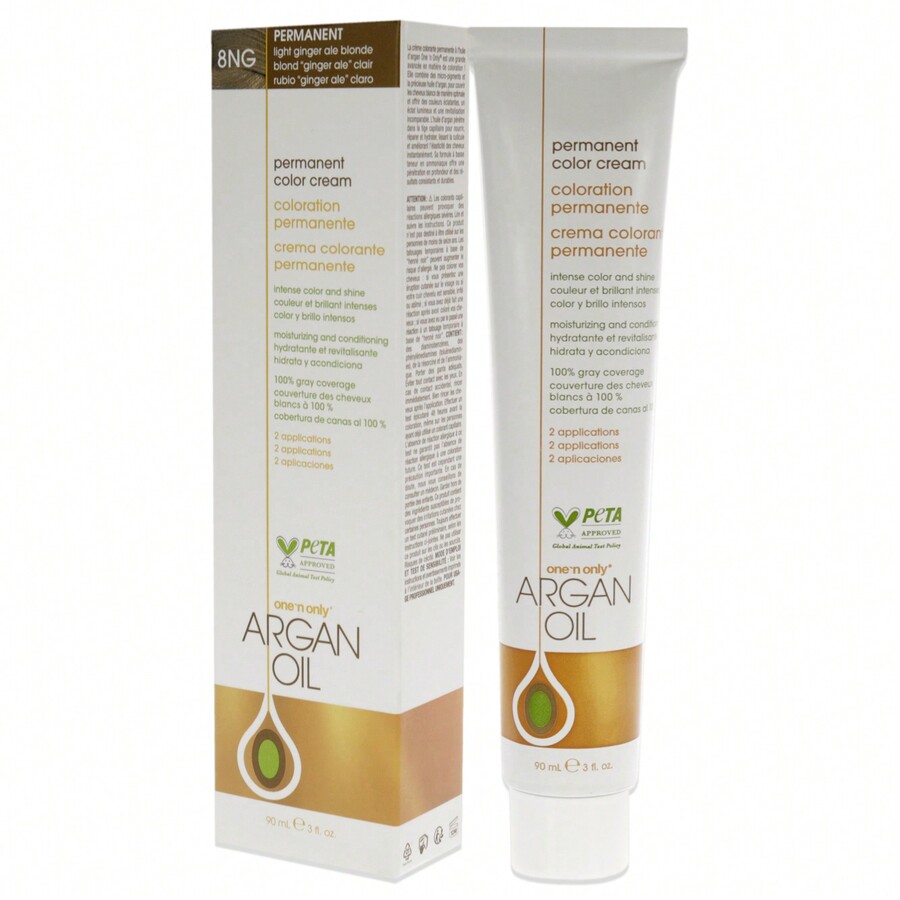 One n Only Argan Oil Permanent Color Cream - 8NG Light Ginger Ale ...