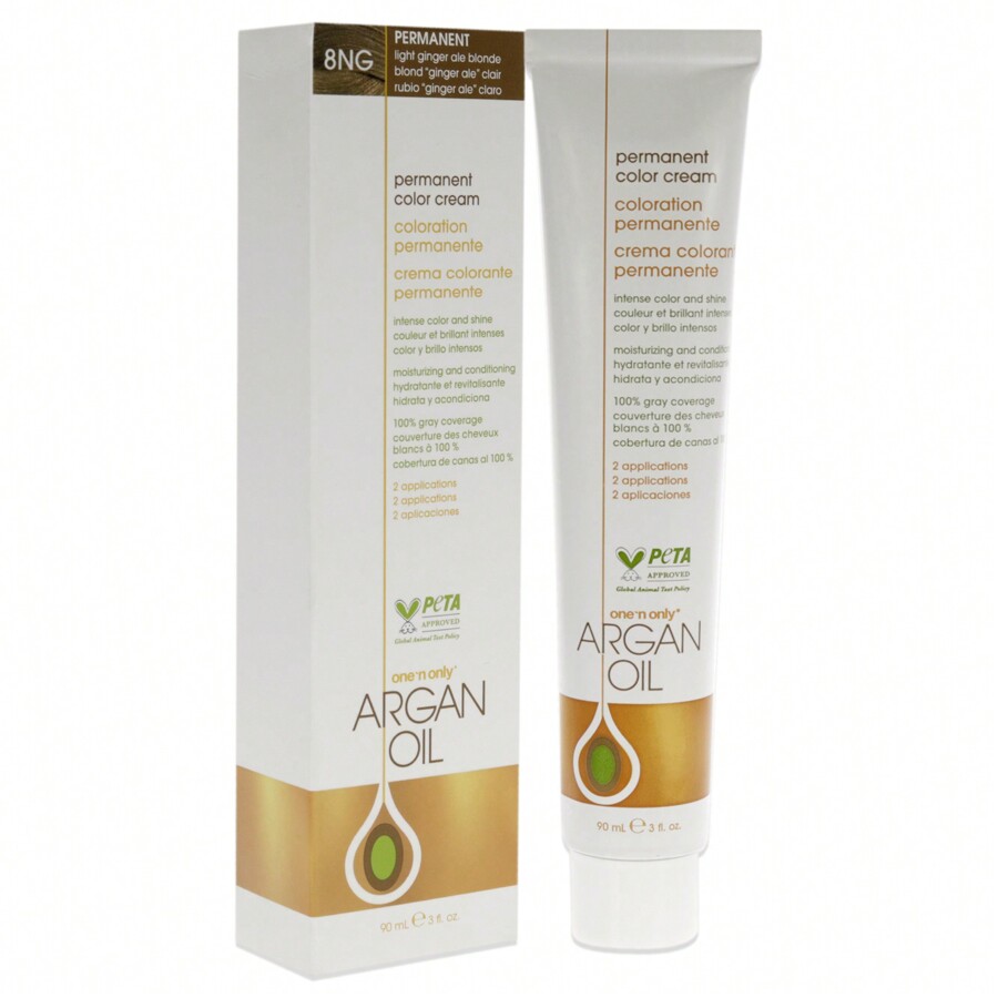 One n Only Argan Oil Permanent Color Cream - 8NG Light Ginger Ale ...