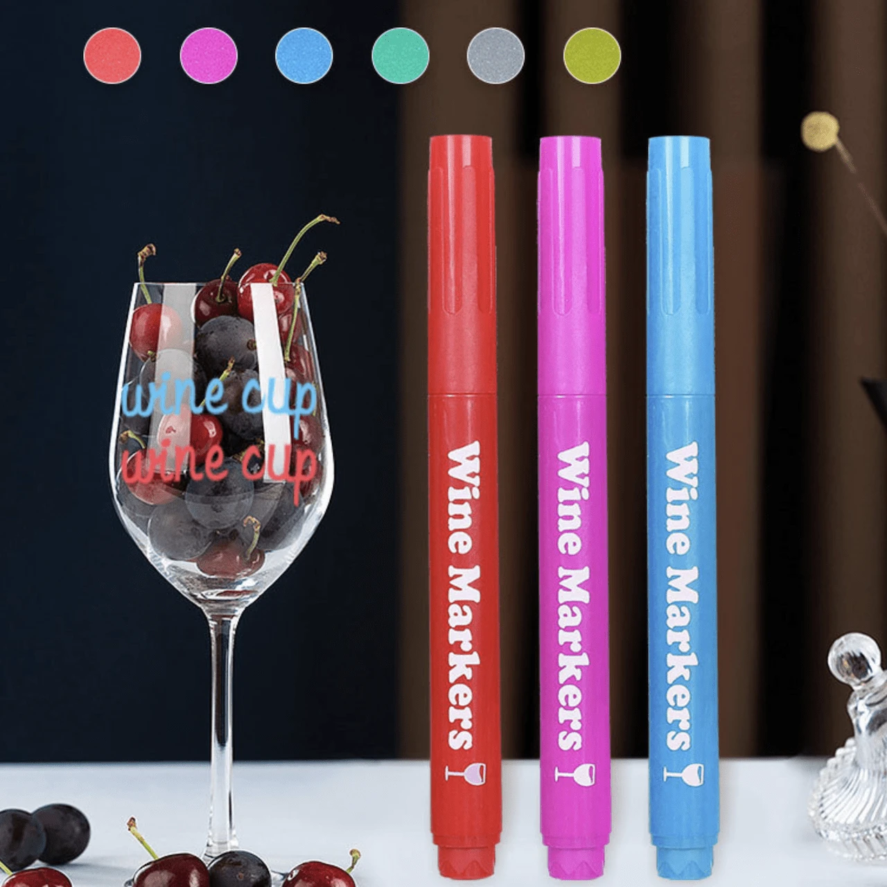 Erasing Wine Glass Pen Fiber Tip Markers For Wine Bottle, Porcelain And ...