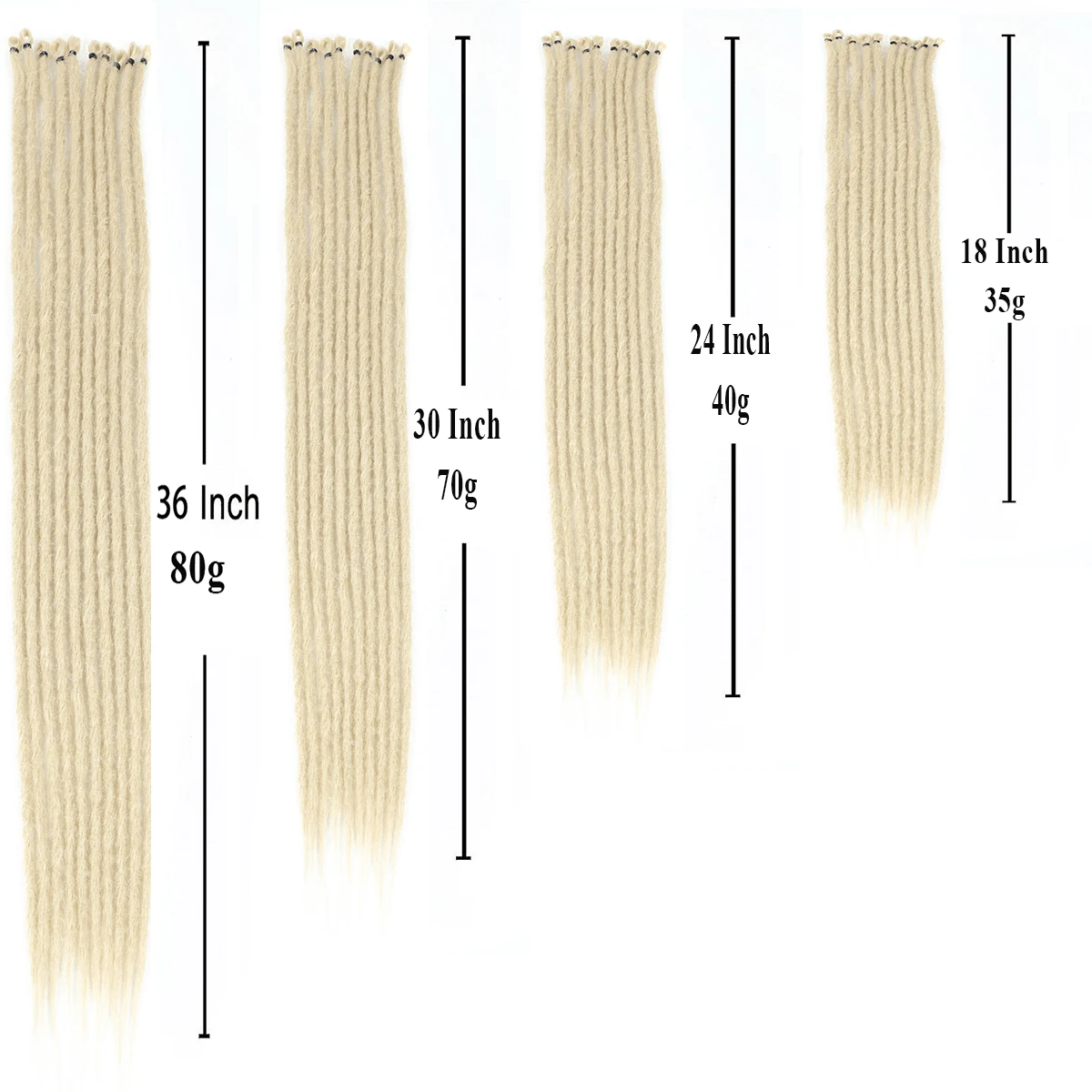 1 pacote (10 fios) Extensões de rastas finas 0,6cm em estilo hip-hop ...