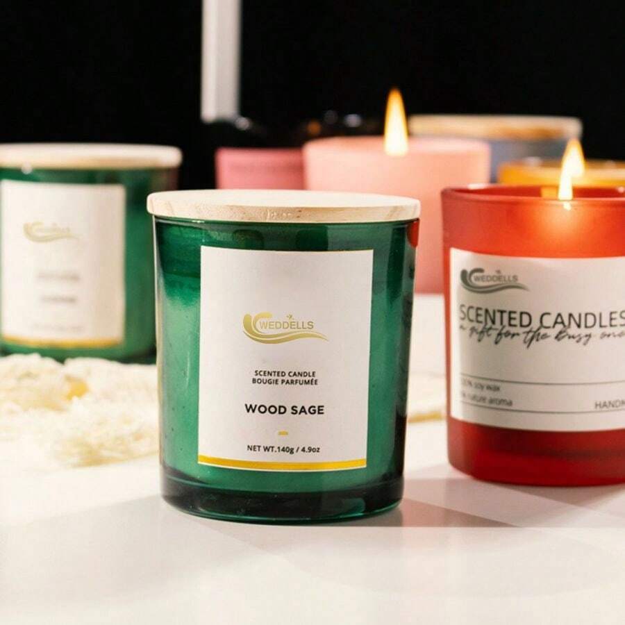 Weddells Home-Made Scented Candle Fresh And Elegant Green Soy Wax Glass ...