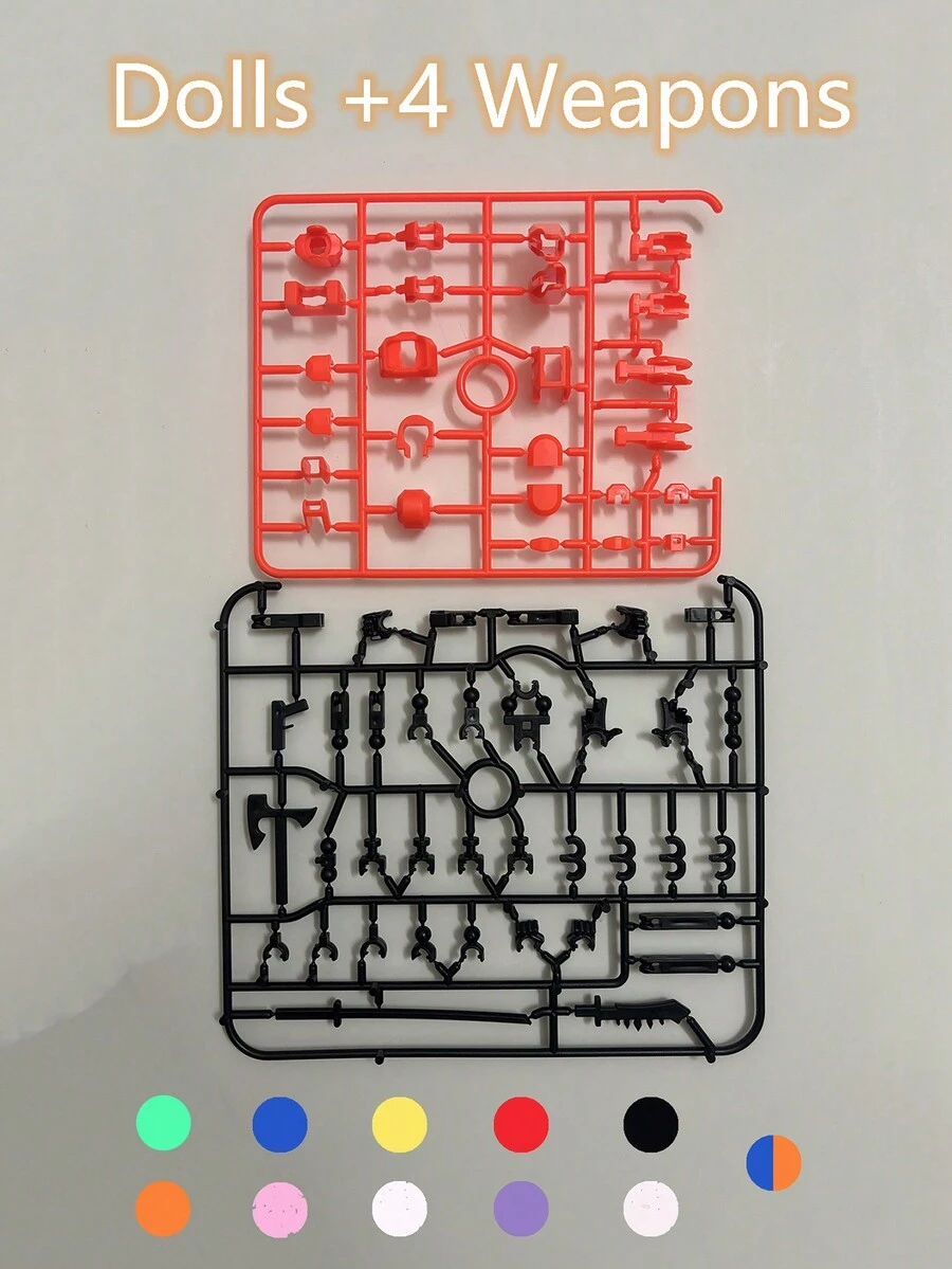 135mm/5.3in Fully Articulated Movable Block Figures,Difficult ...