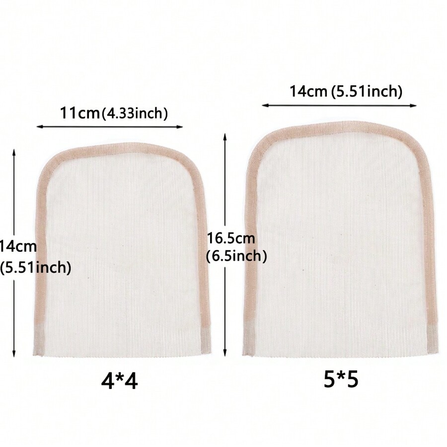 10 Pieces Wig Making Kit Including 5 Pieces Swiss Lace Net And Brass ...