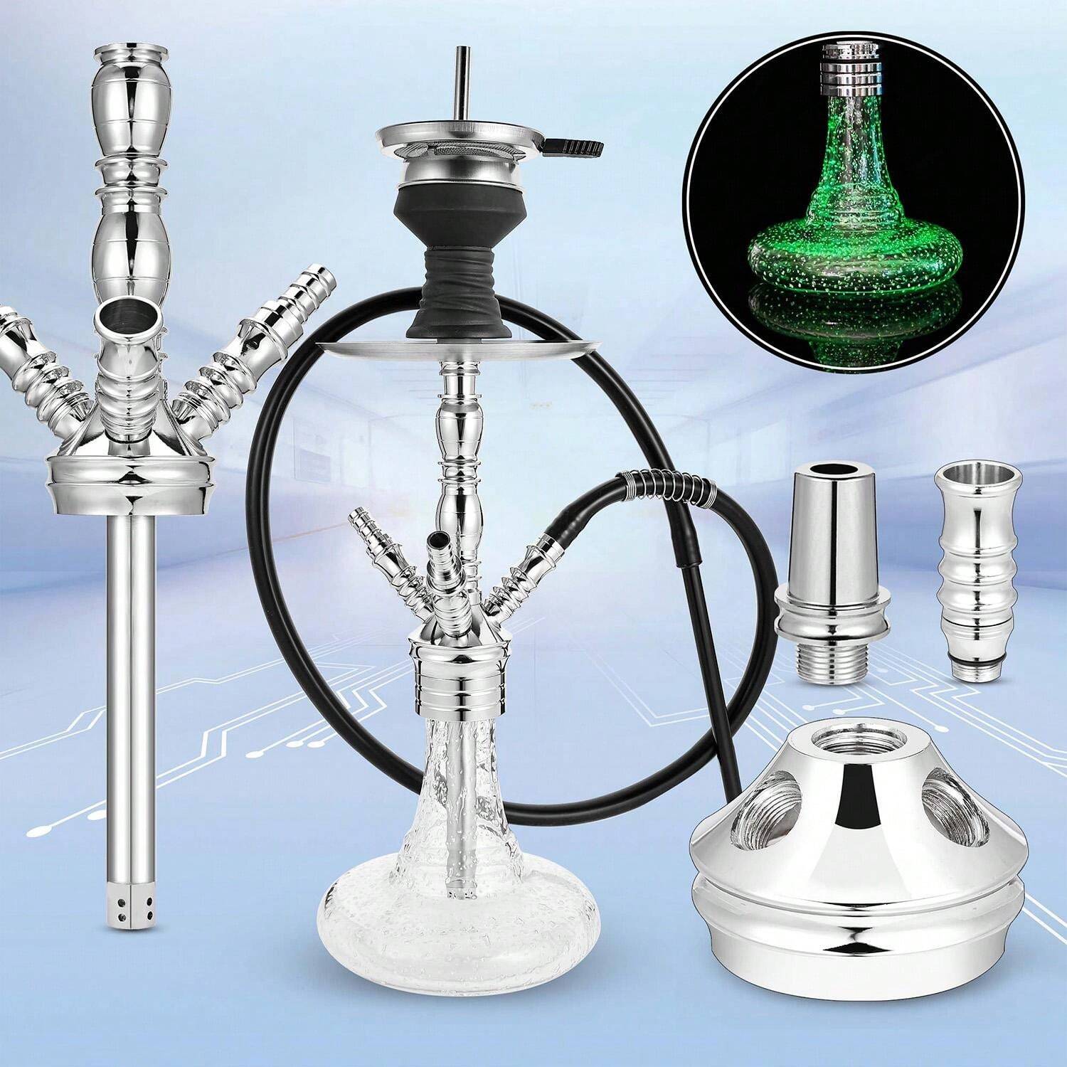 Conjunto de Shisha Hookah Alumínio 53 Cm Cachimbo de Água Completo com ...