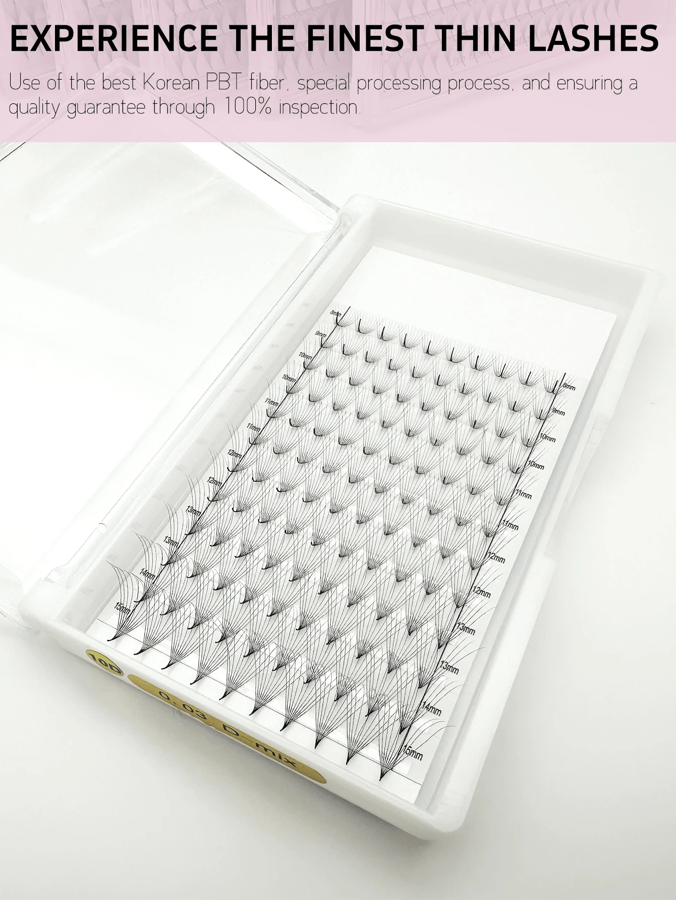 120pcs 10D Premade Volume Lash Fans,Pointy Base Long Stem Fans 0.03/0. ...