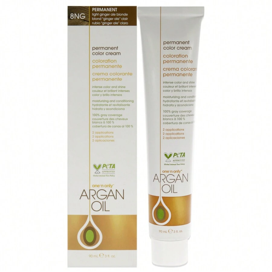 One n Only Argan Oil Permanent Color Cream - 8NG Light Ginger Ale ...