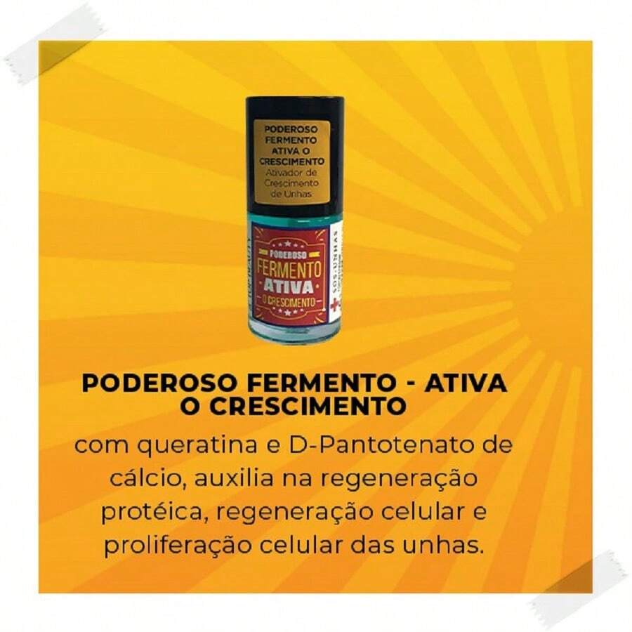 Kit C/6 Base Fermento Ativa Crescimento Top Beauty Sos Unhas | SHEIN Brasil
