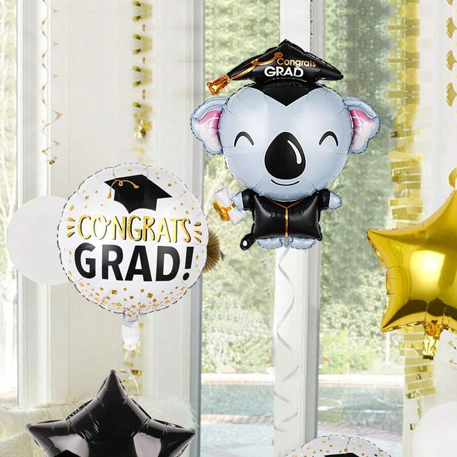 5pcs/Set Graduation Aluminum Foil Balloons Koala Shaped Balloons For ...