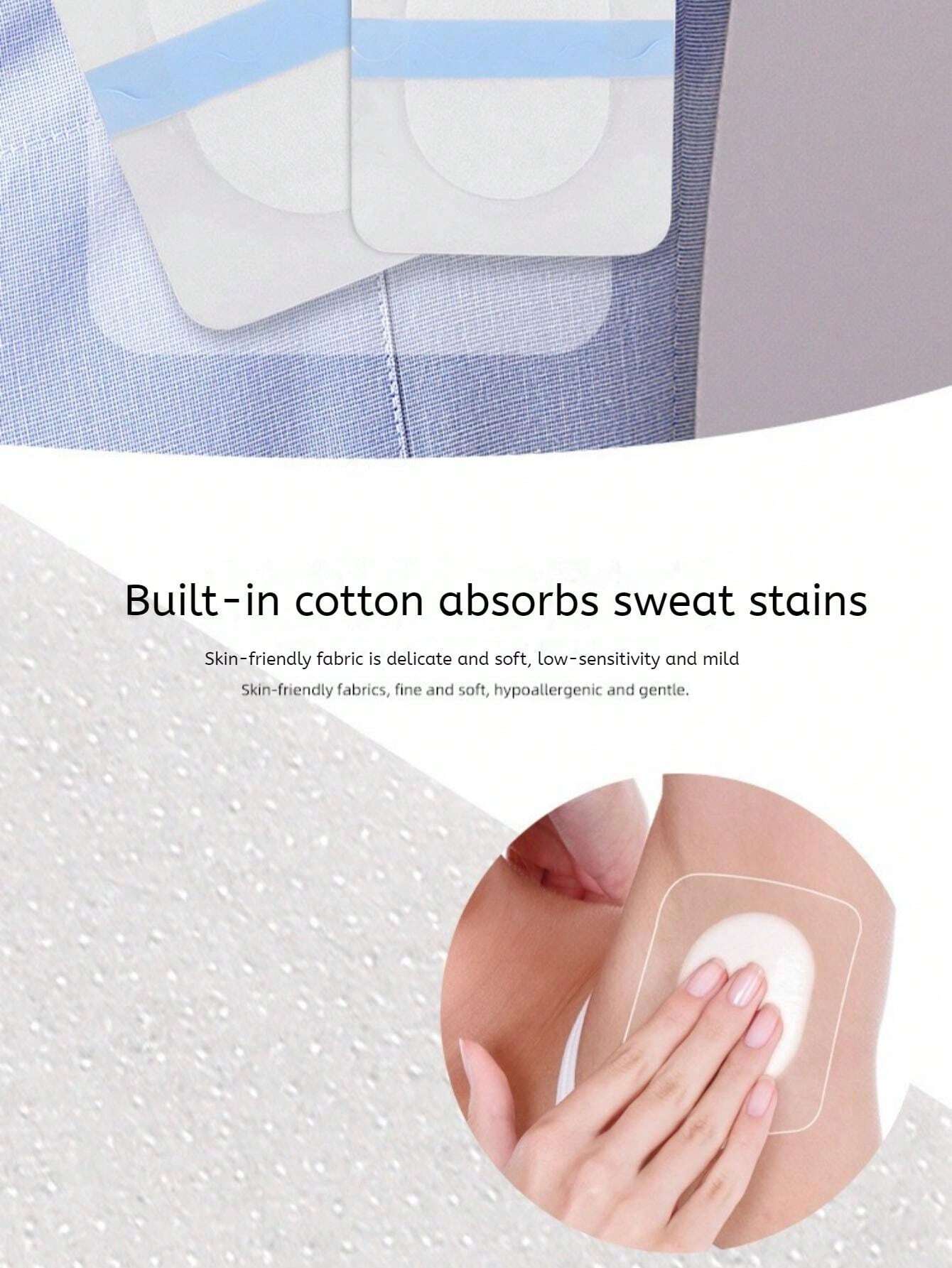 Thin And Disposable Armpit Sweat Pads With Absorbent Cotton, Invisible ...