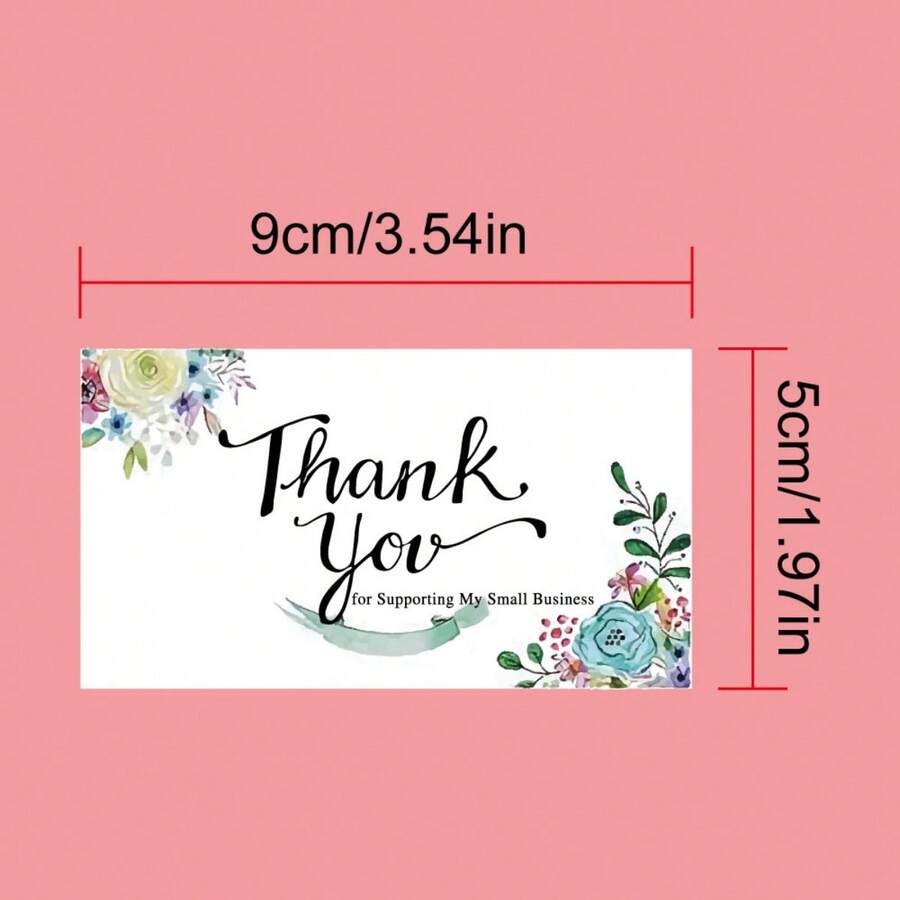 50pcs/Pack Thank You Cards, Paper Card For Order Thanks, Small Business ...