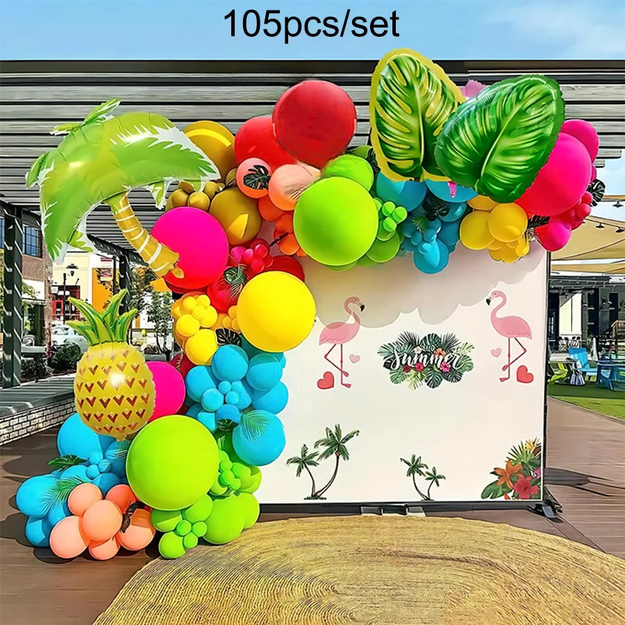 Kit de guirnalda de globos para fiesta de verano - rosa intenso, azul ...