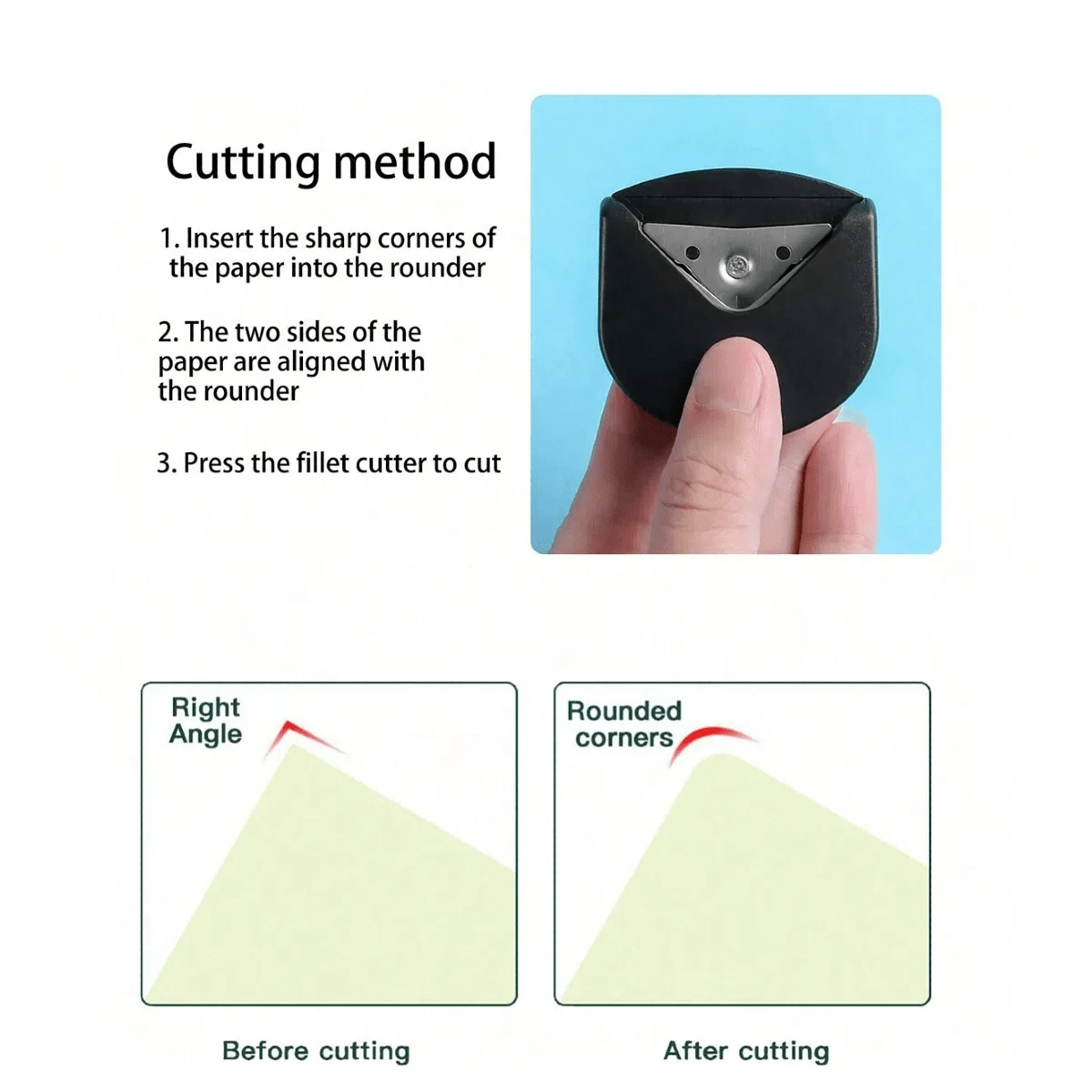 1pc R4 Corner Rounder, Paper Cutter, Exam Corne Cutter, DIY Card Photo ...