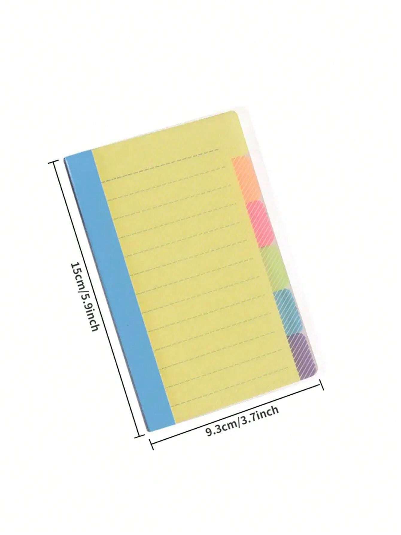 Divider Sticky Notes, Tabbed Self-Stick Lined Note Pad, 60 Ruled Notes ...