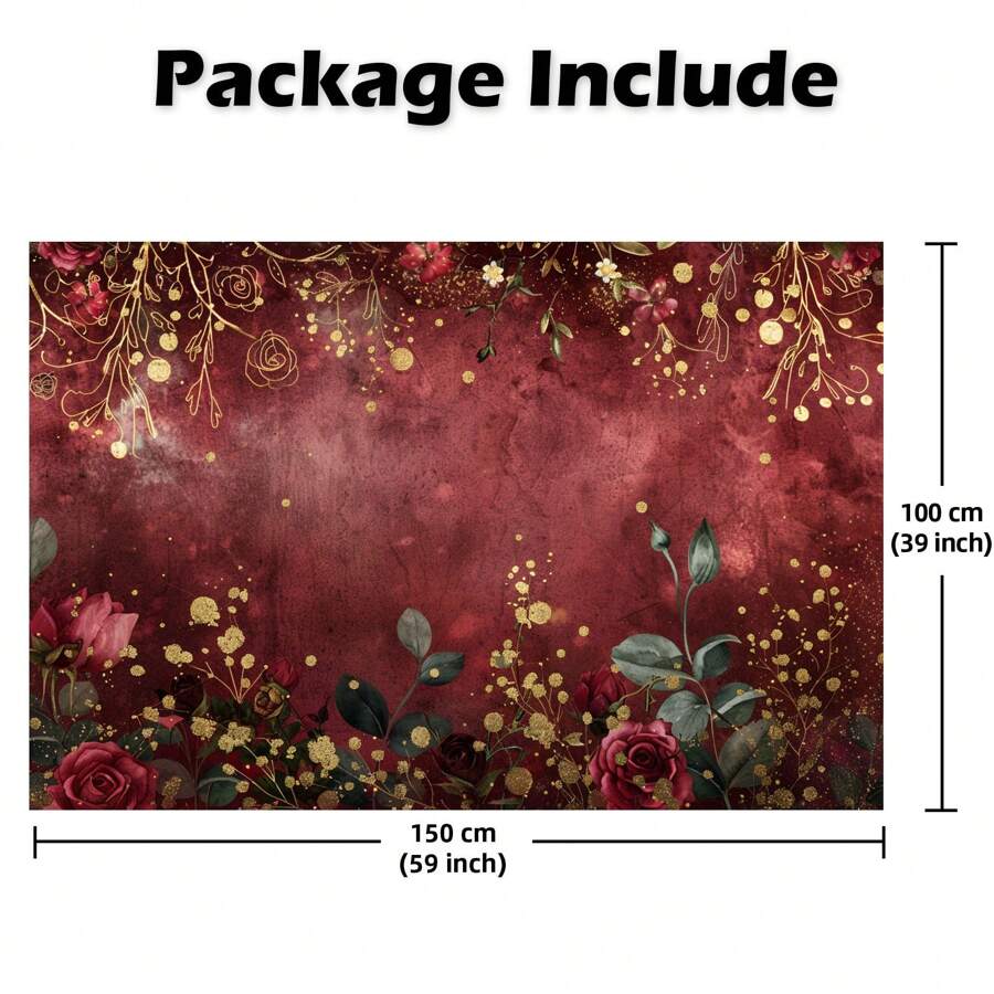 5*3 Ft Burgundy Red Backdrop, Wedding Photography Backdrop, Burgundy ...