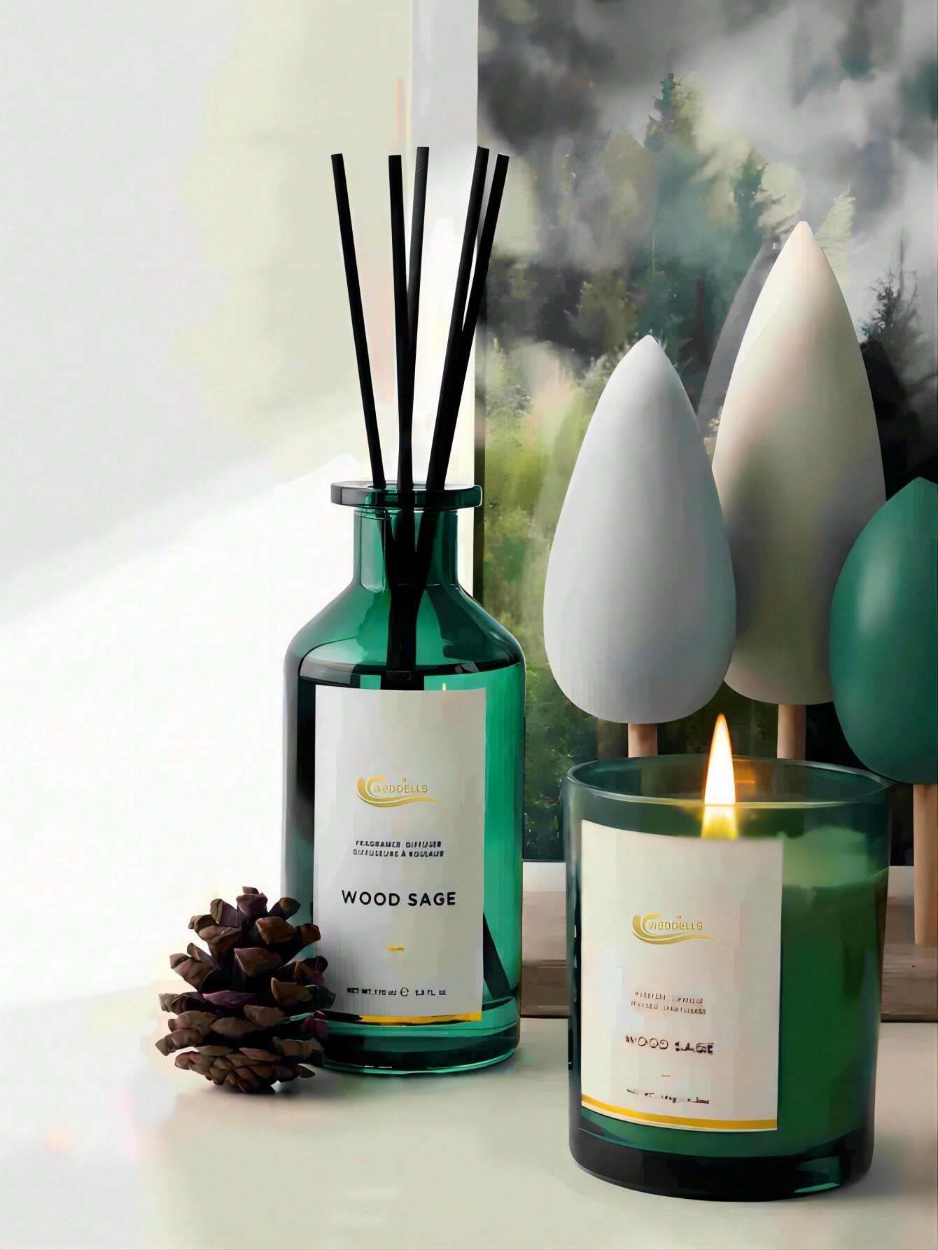 Weddells Home-Made Scented Candle Fresh And Elegant Green Soy Wax Glass ...