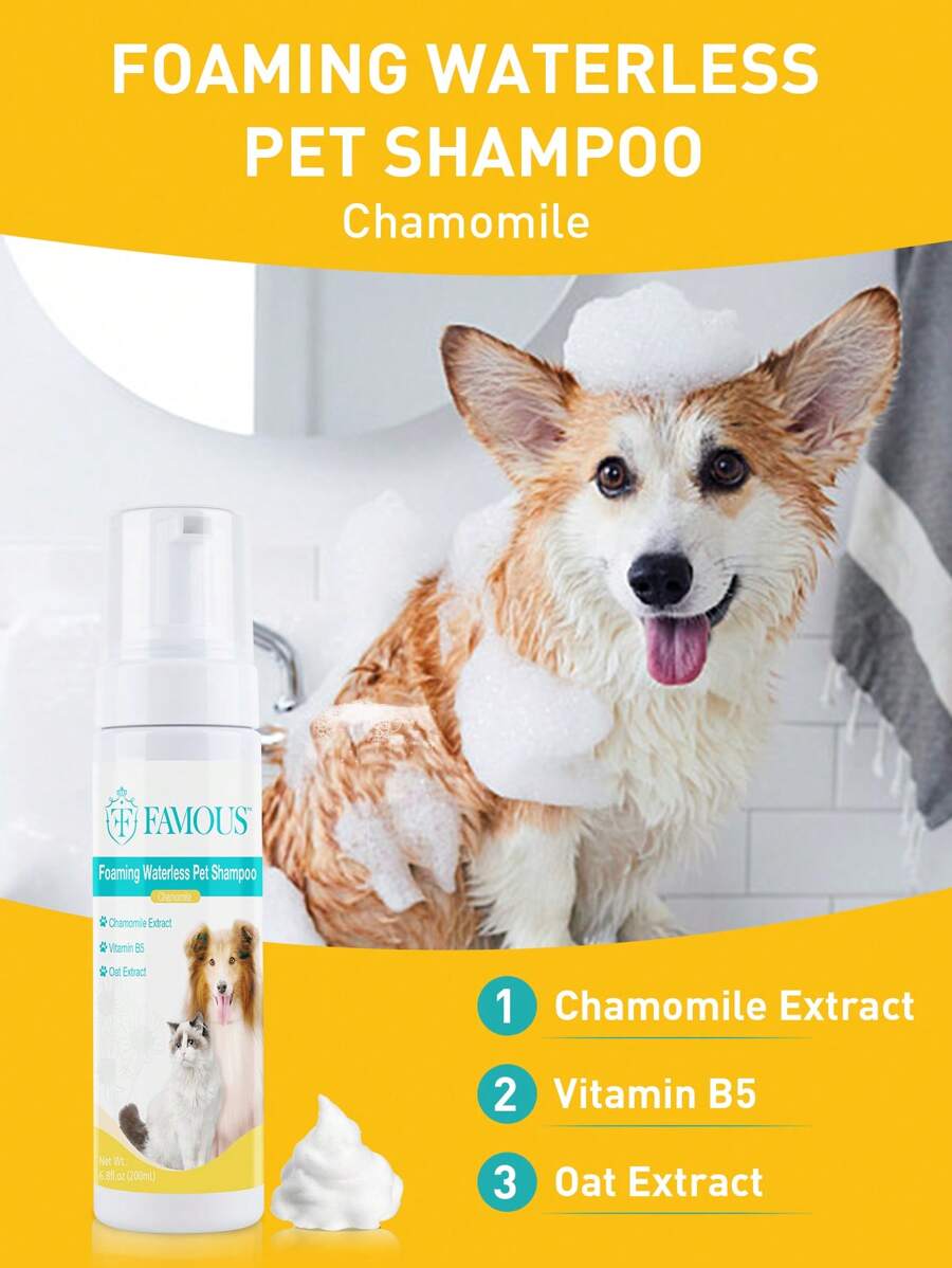 Champú de espuma sin agua amigable con el ambiente para mascotas con ...