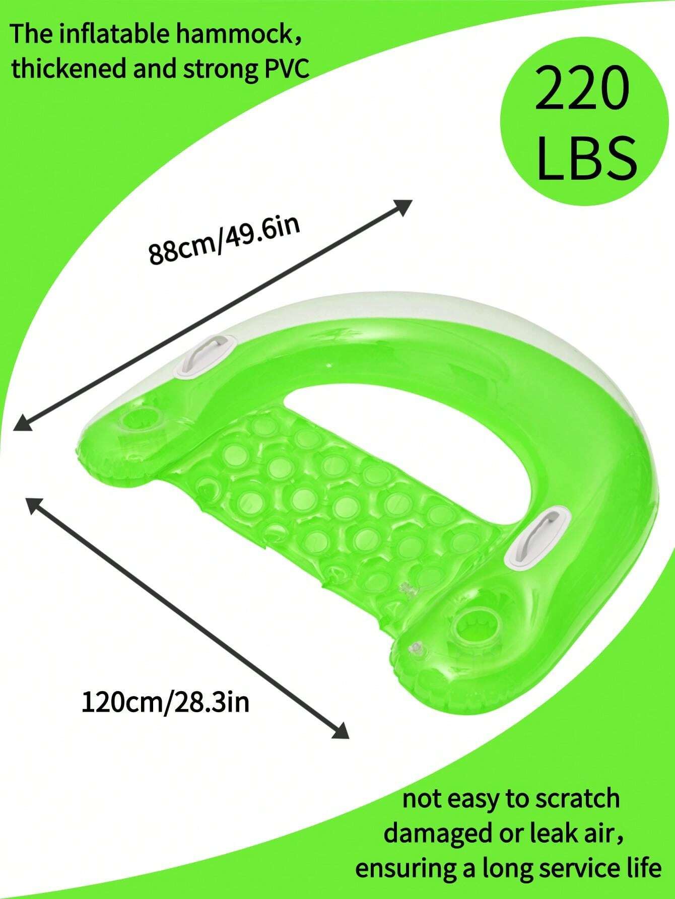 1Pack Inflatable Pool Float, Adult Water Hammock, Multi-Purpose U Shape ...