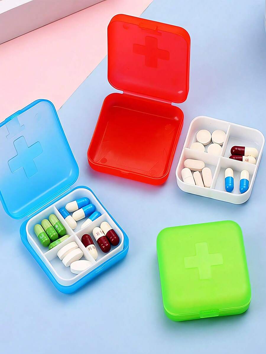 Portable Pill Box For Travel Moisture Proof Pill Organizer Reusable ...