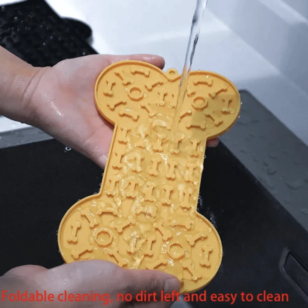 1pc Lick Pad Pet Slower Feeder Bone Shape Licky Mat For Puppy Kitten ...