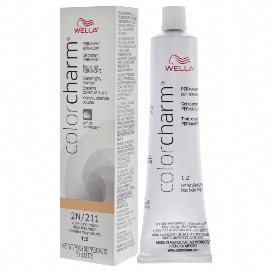 Color Charm Permanent Hair Color Gel - 2N 211 Very Dark Brown By Wella ...