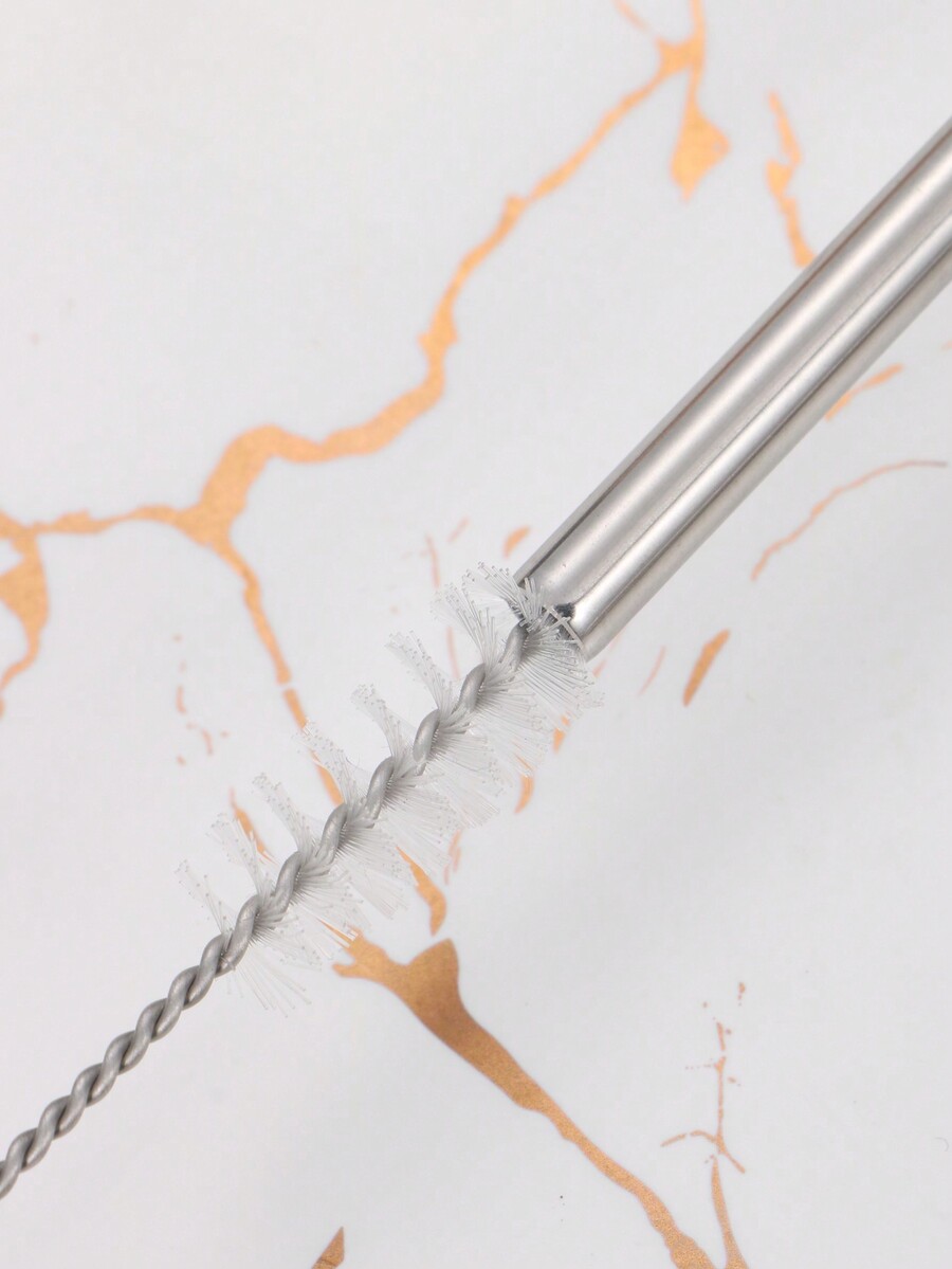 Portable Stainless Steel Boba Straw Set, Including 1 Straight Straw, 1 ...