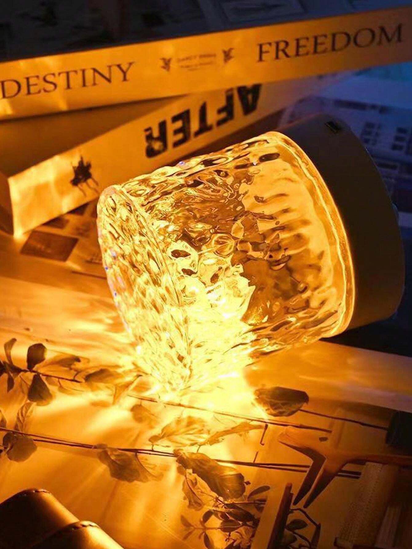 1pc Fantasy Flame & Water Ripple Projection Lamp With Multiple Color ...