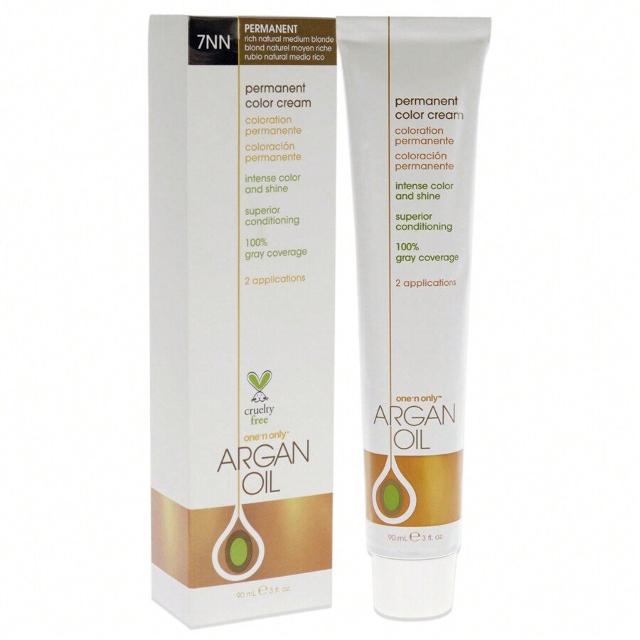 One n Only Argan Oil Permanent Color Cream - 7NN Rich Natural Medium ...