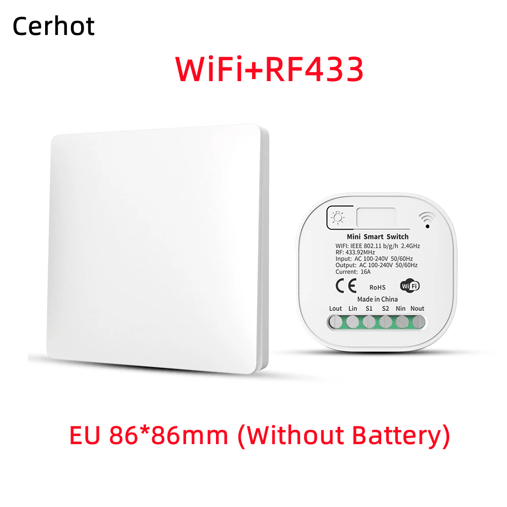Cerhot 16A Tuya WiFi Smart Switch Wireless Timer Switch Smart Home Tuya ...
