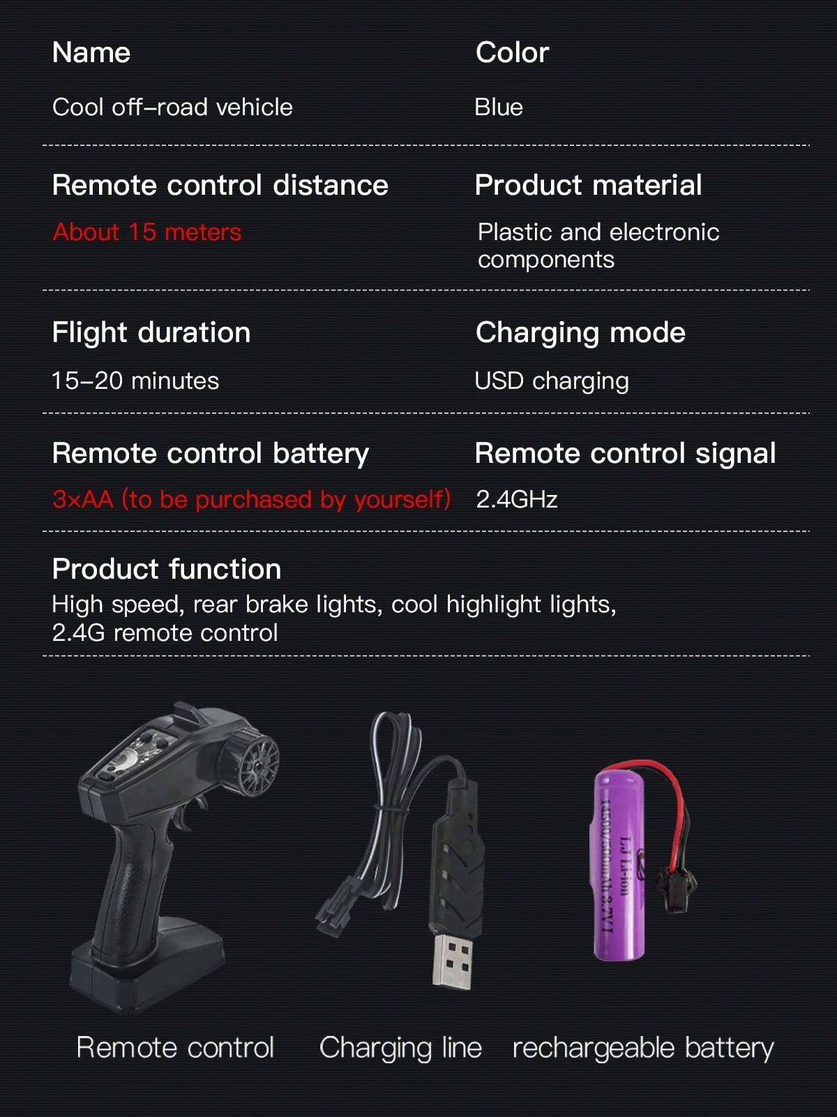 KF24 RC Racing Car, 2.4GHz Remote Control Car, 1:20 2WD 15KM/H RC Drift ...