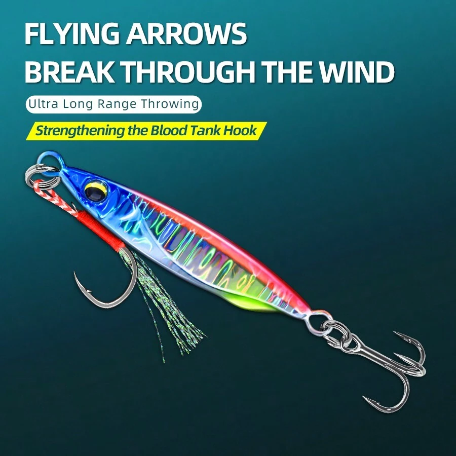 Flying Arrow Through The Wind Iron Plate Lure, Far Cast Curved Mouth ...