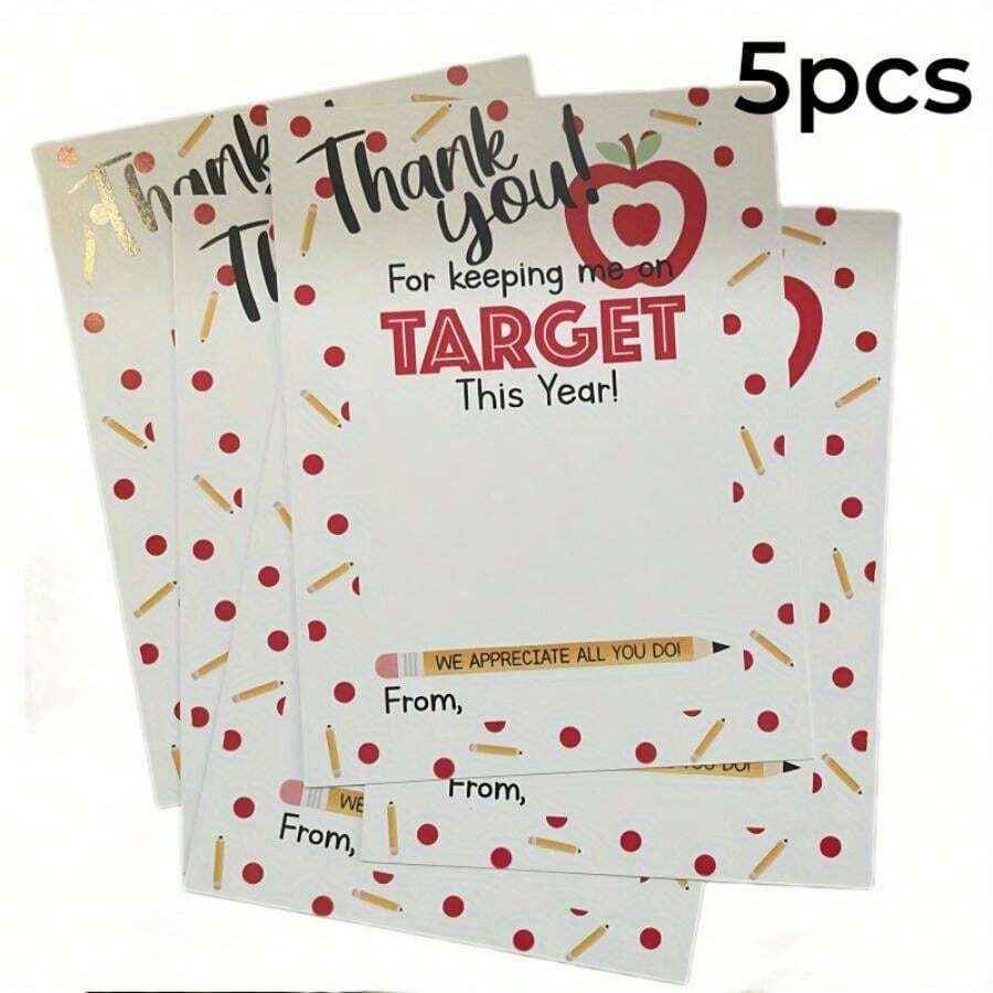 5pcs Target Gift Card Holder, Thank You Teacher, Thank You For Keeping ...