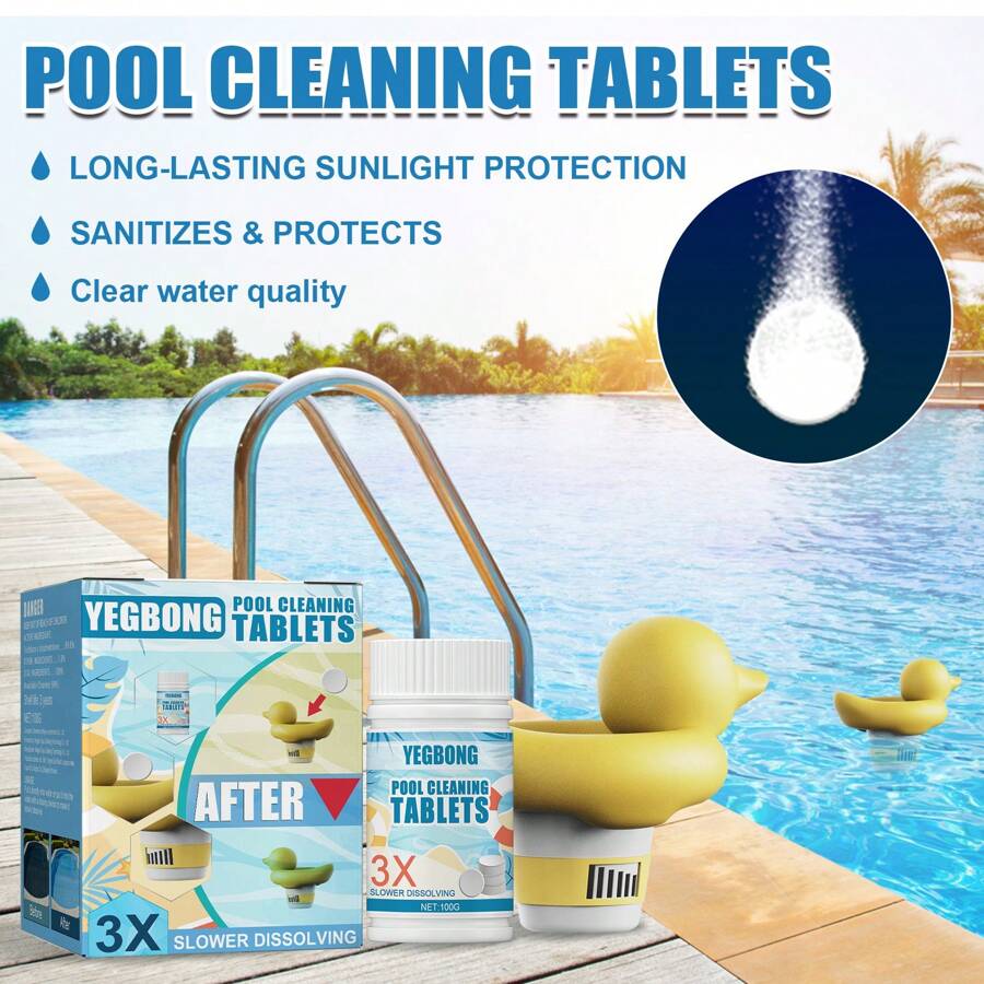 Pool Cleaning Tablets For Water Quality Improvement, Stain Removal And ...