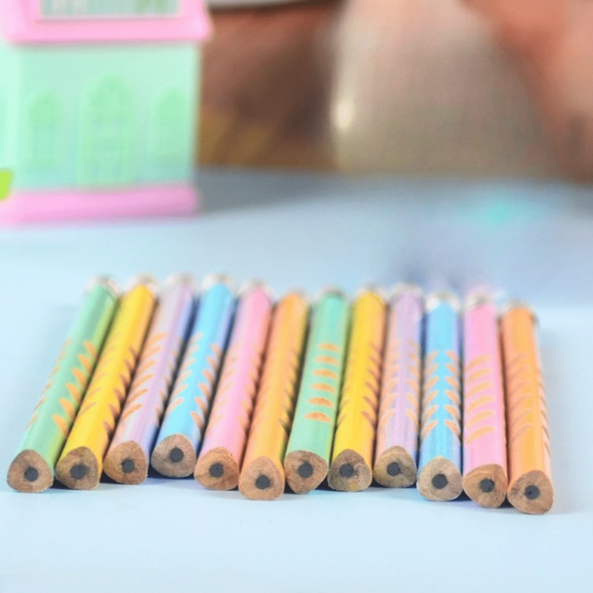 30pcs/Set Macaron Colored Mixed HB Pencils With Eraser On The Top ...