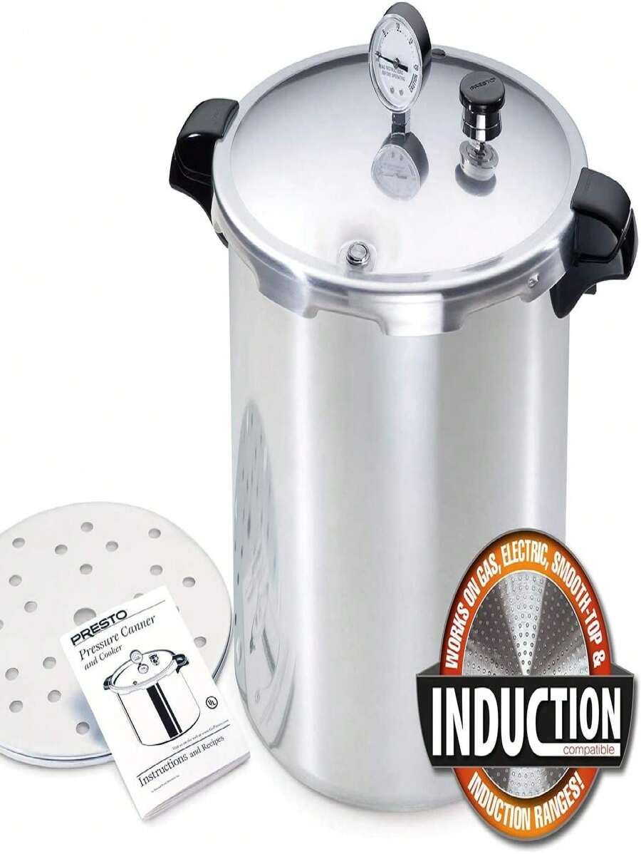 Presto 23-Quart Induction Compatible Pressure Canner With Stainless ...