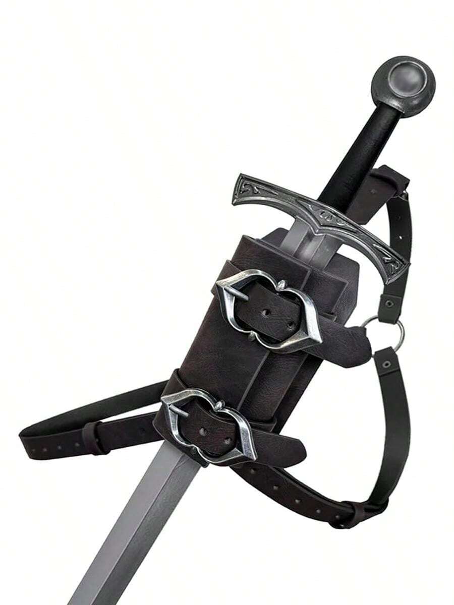 Medieval Frog Leather Back Sword Frog, Adjustable Cosplay Sword Holder ...