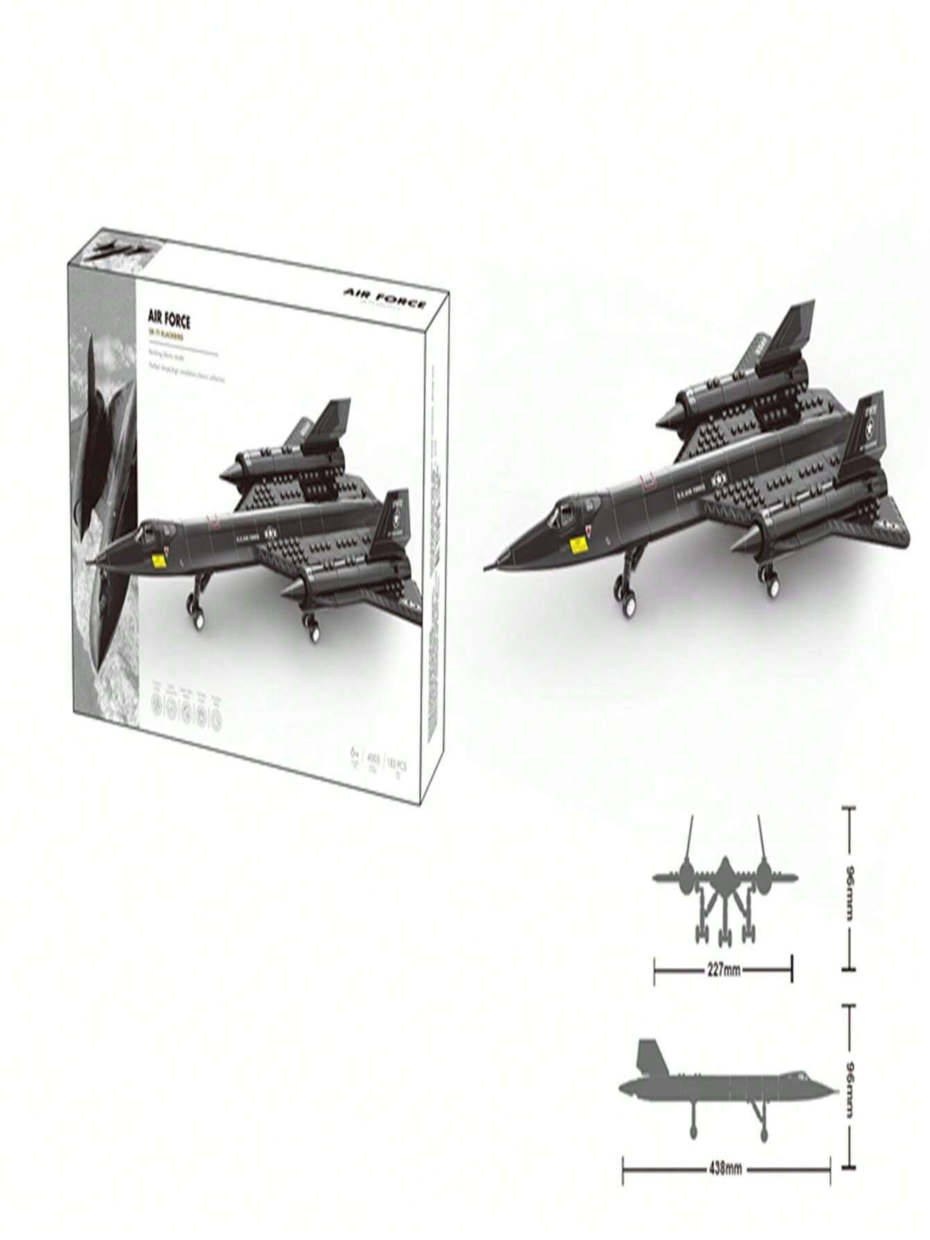 Building Blocks Military Fighter Jet Series Educational Puzzle Assembly ...