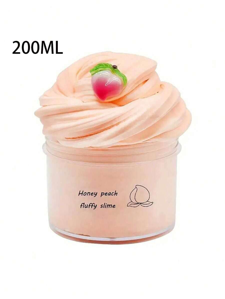 1pc 200ml Elastic Apricot & Peach Butter Slime Crystal Mud, Scented ...