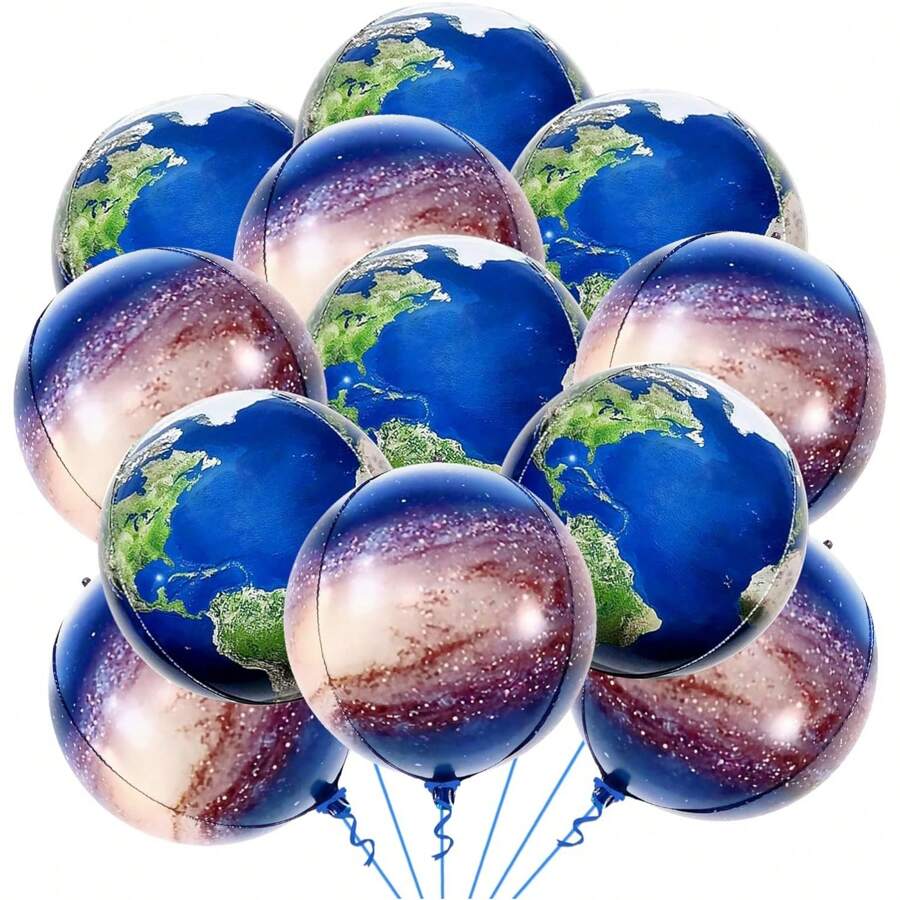 Global Earth Balloon 4D Foil World Map Balloons, Cartoon Balloon, 22 ...