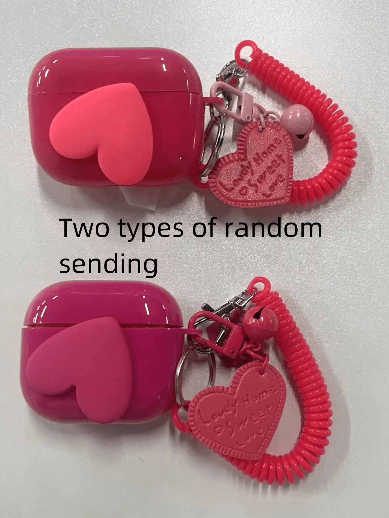 3d Fan-Shaped Heart Earphone Case Compatible With Iphone, Airpods 1st ...