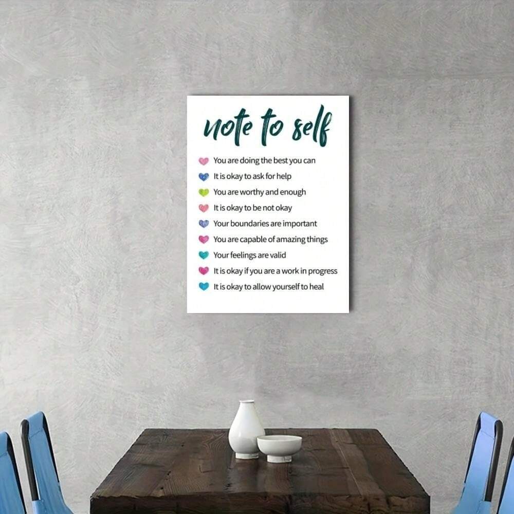 1 pieza de impresión de arte de pared en lienzo con citas y mensajes ...