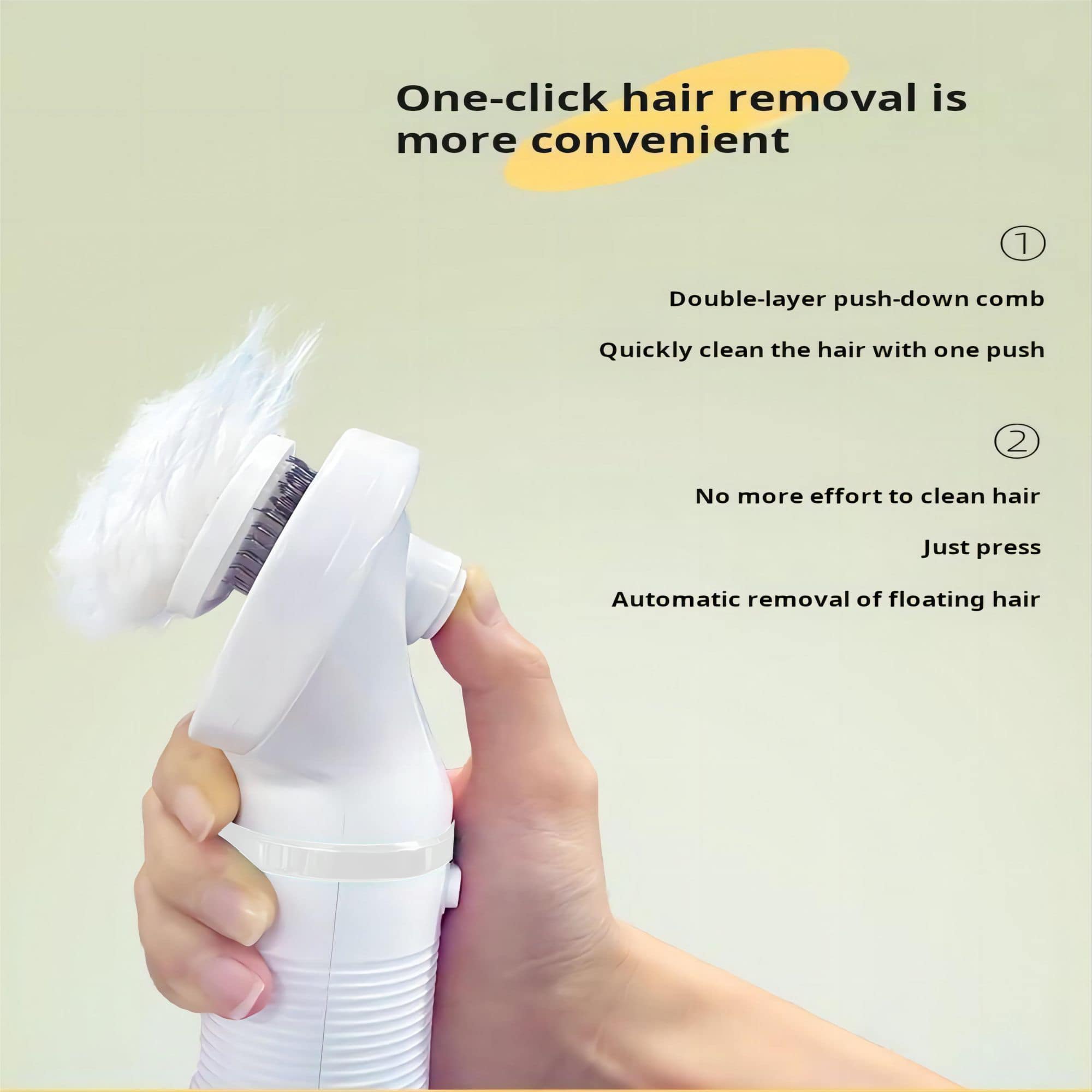 1PC Pet Blow Dry Comb One-Touch De-Shedding Function With Two ...