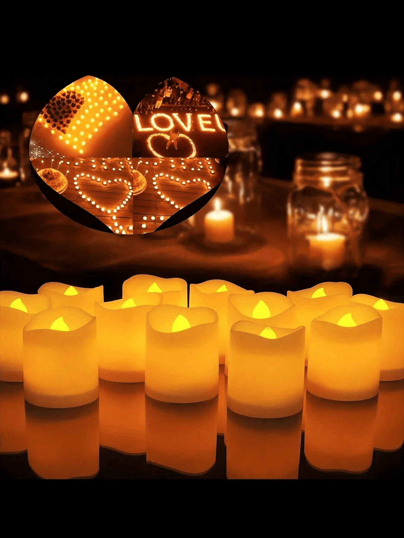 1/4/24 Led Electronic Candles, Battery-Operated Flameless Tea Light ...