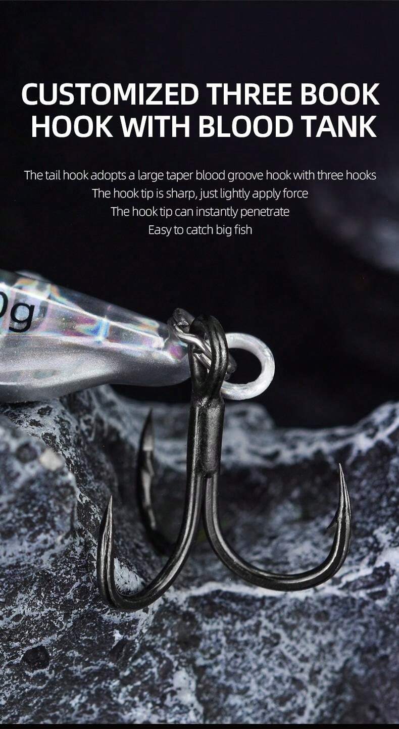 Flying Arrow Through The Wind Iron Plate Lure, Far Cast Curved Mouth ...