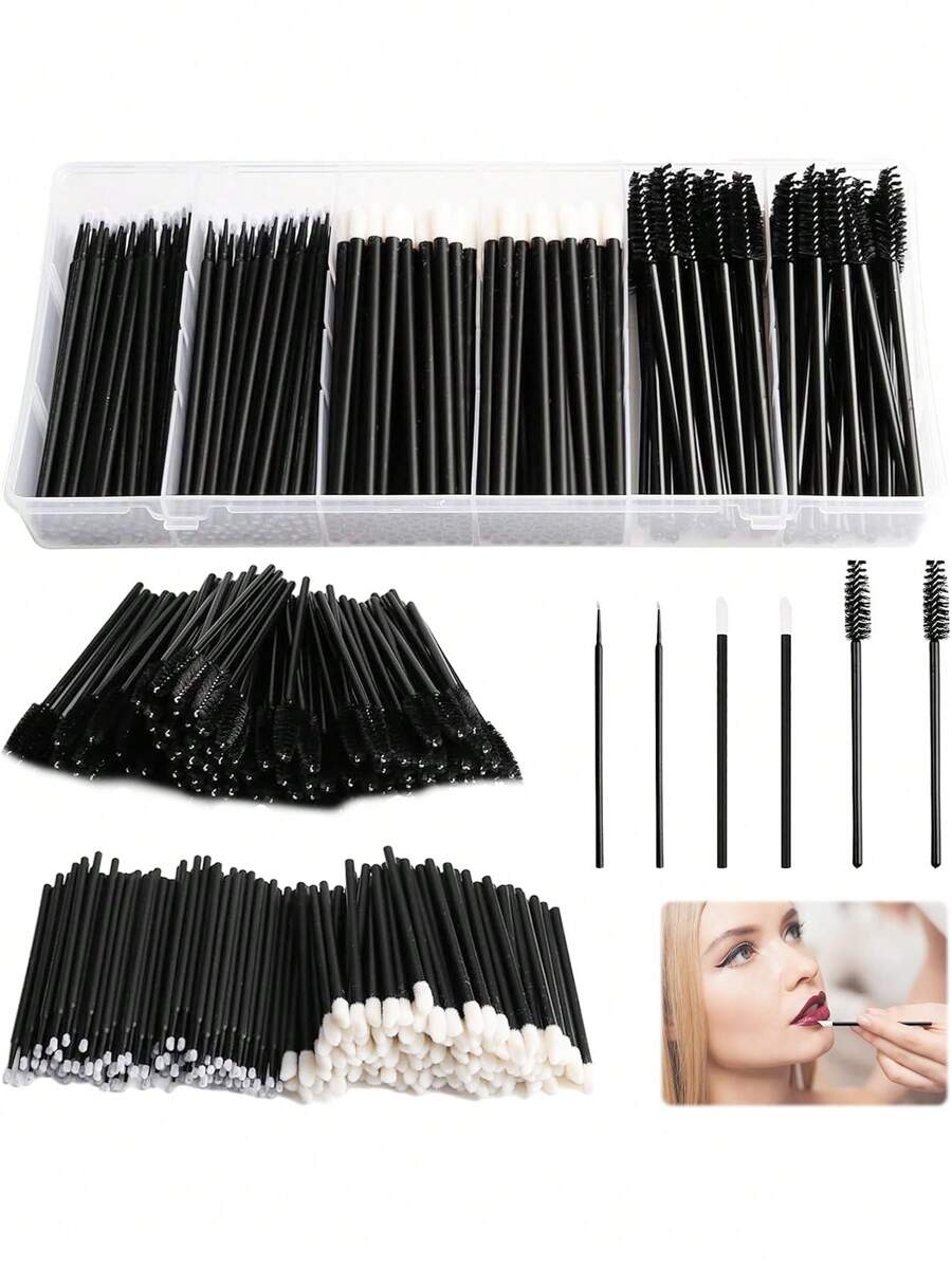 300 Disposable Makeup Kit, Eyeliner Brush, Eye Black Stick, Lipstick ...
