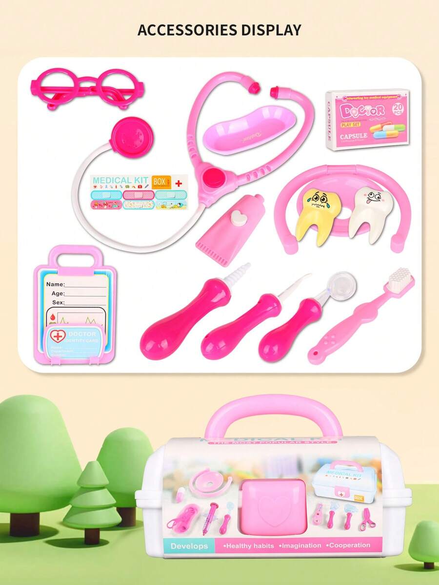 15pcs Kids' Little Doctor Pretend Play Toy Set, Girls' Role Play Nurse ...