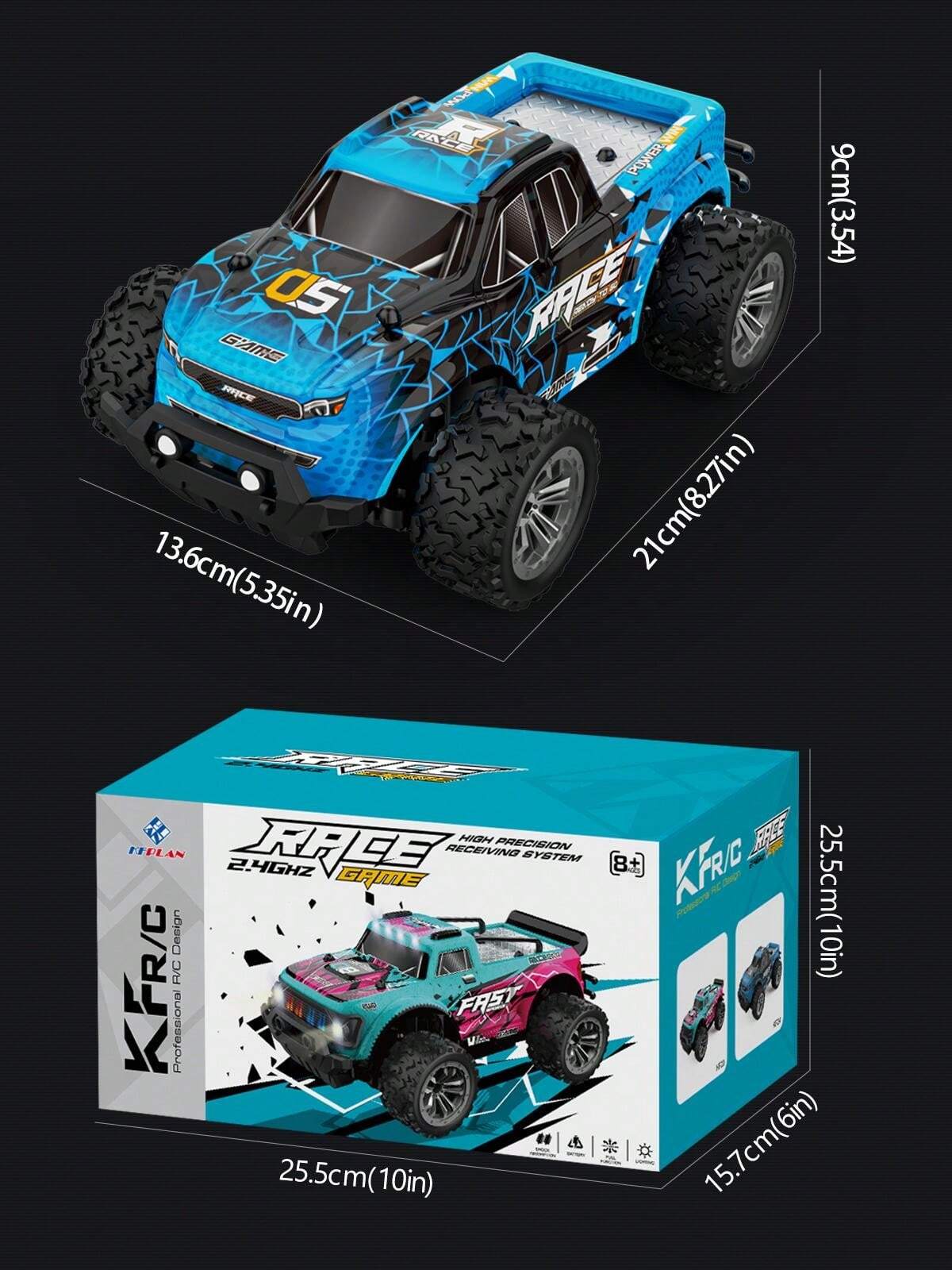 KF24 RC Racing Car, 2.4GHz Remote Control Car, 1:20 2WD 15KM/H RC Drift ...